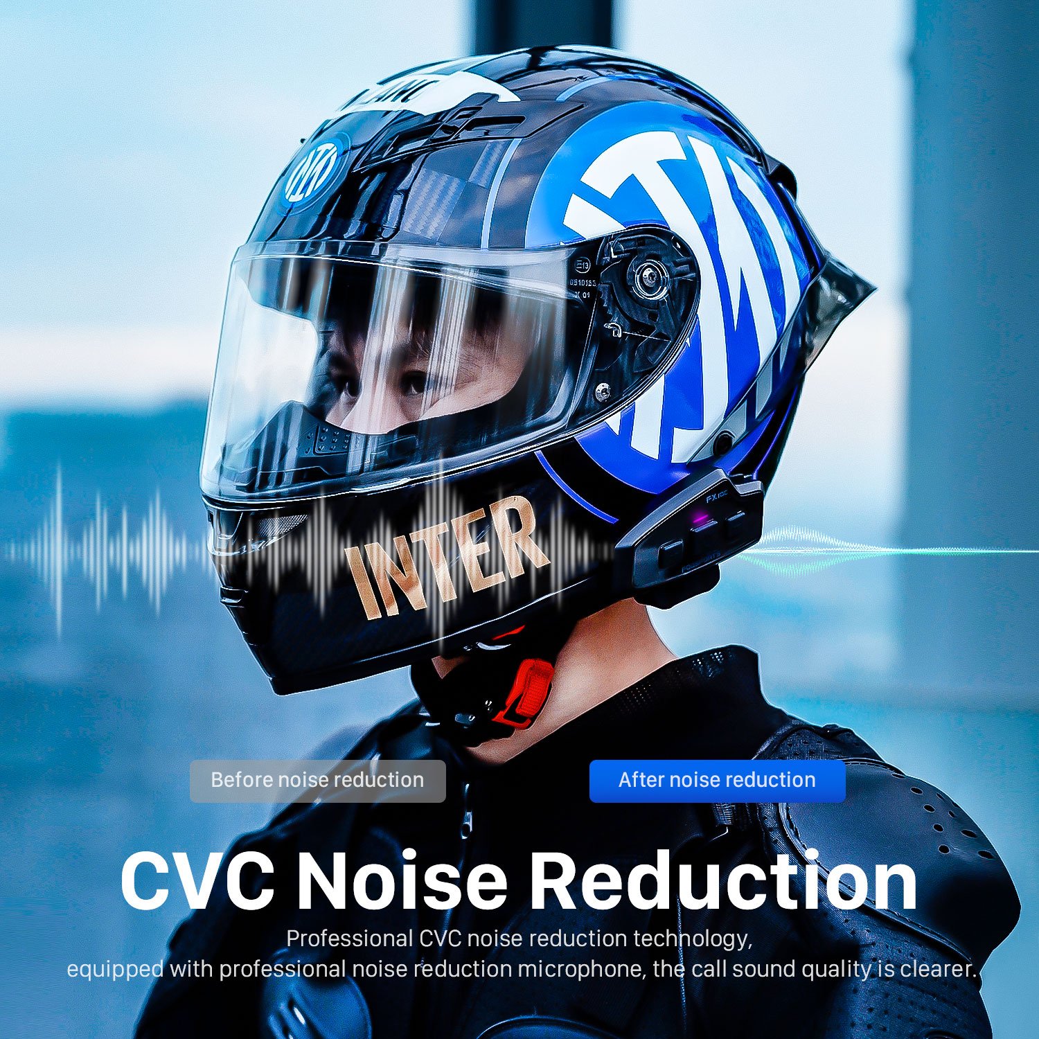 Motorcycle Bluetooth Helmet Mesh Intercom : FODSPORTS FX 10C