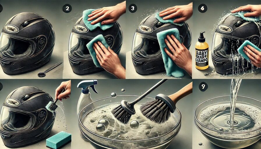 6 Professional Steps to Clean Motorcycle Helmets