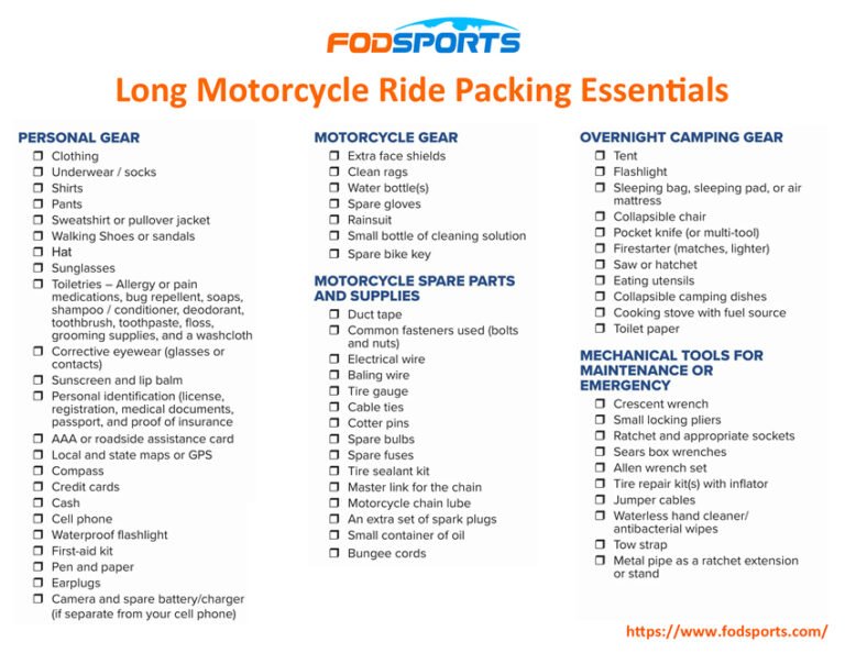 How to Prepare for A Long Motorcycle Ride 2024 | Fodsports