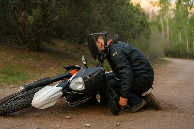 How to Lift a Fallen Heavy Motorcycle Safely