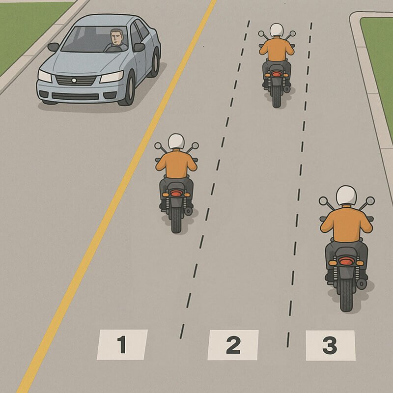 Motorcycle Lane Positioning Guide