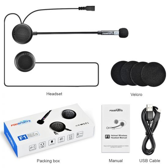 F1 Helmet Bluetooth Headset With Speaker And Mic | Fodsports