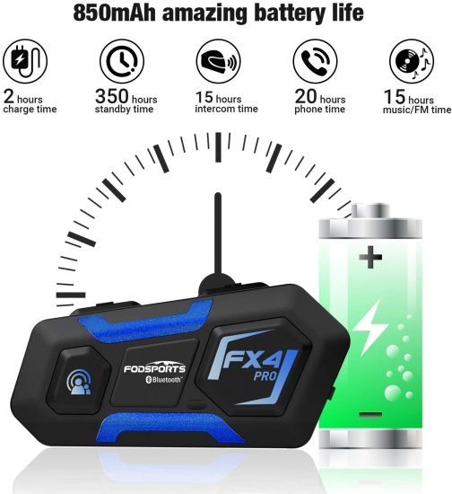 FX4 Pro Intercom Bluetooth Headset 4 Riders | Fodsports
