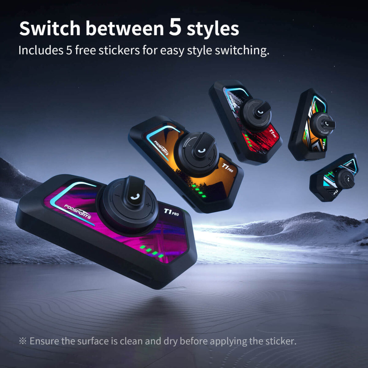 Fodsports T1 Pro 4 To 6 Riders Helmet Bluetooth Headset