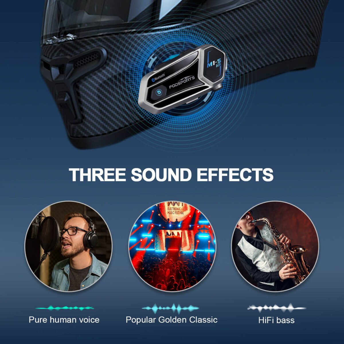 M1S AIR Motorcycle Bluetooth Intercom | Fodsports